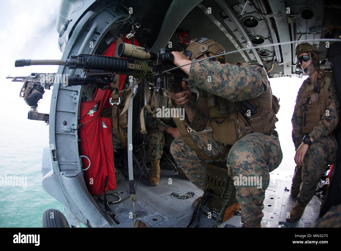 A U.S. Marine with the Maritime Raid Force (MRF), 26th Marine ...