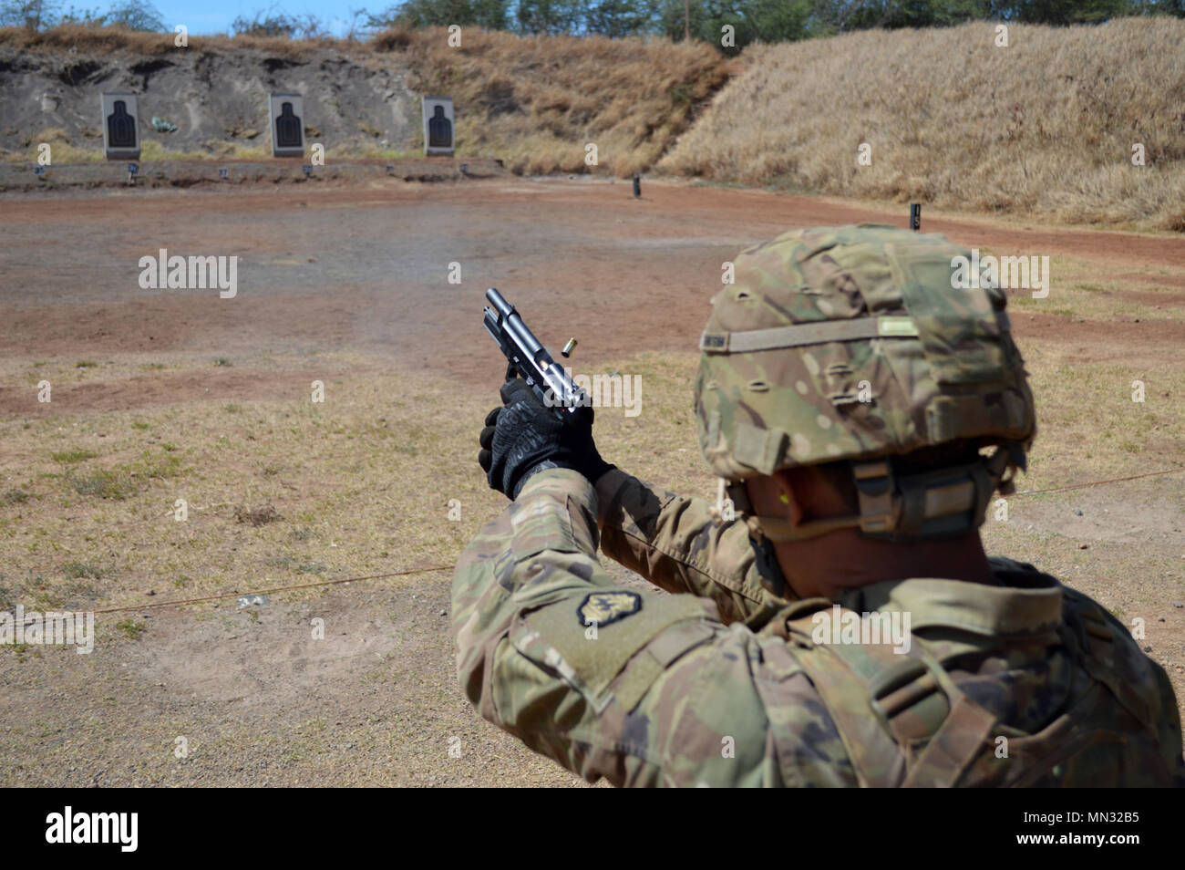Pfc. Marcus Washington, a combat engineer to the 29th Brigade Engineer ...