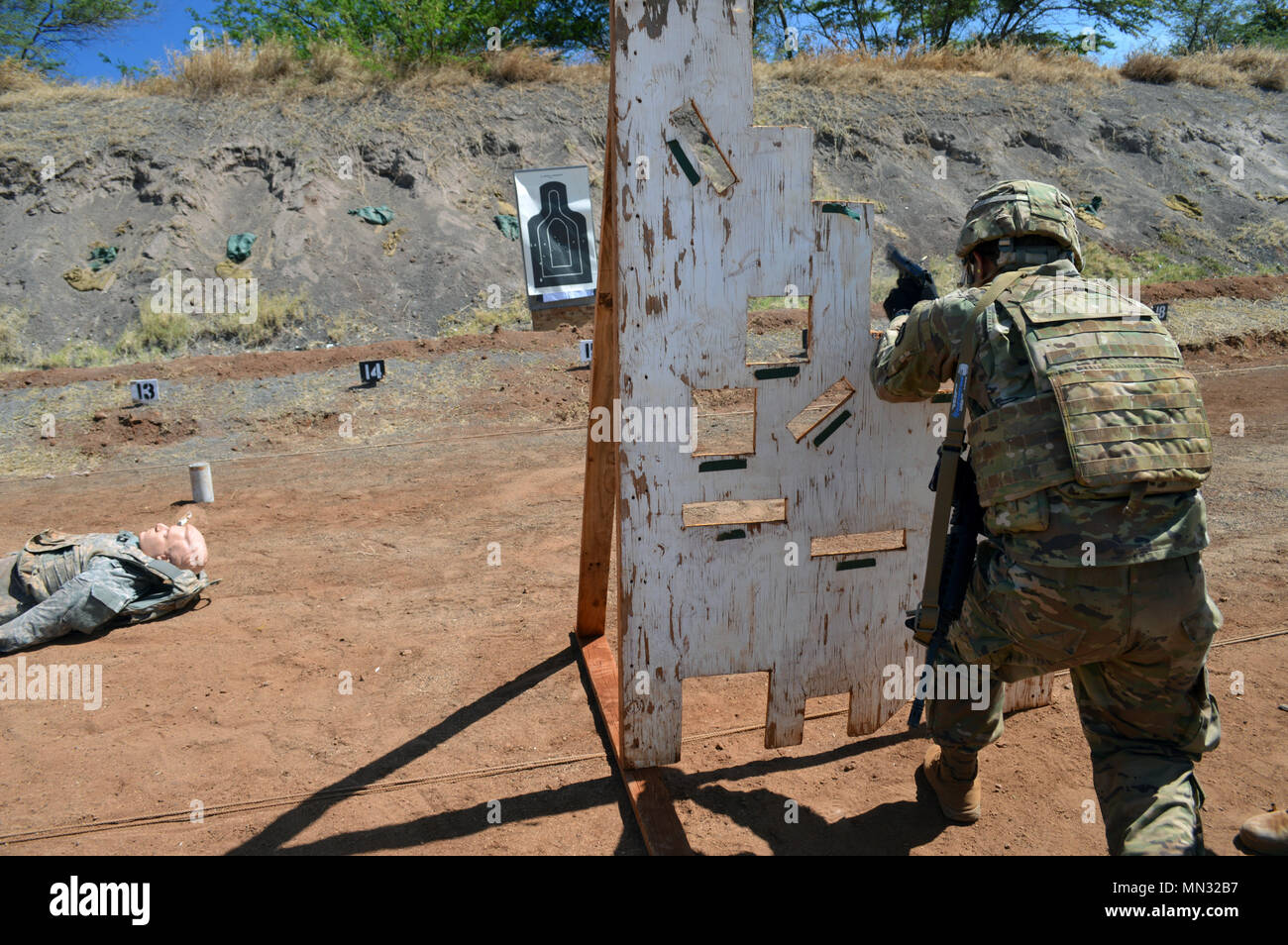 Pfc. Marcus Washington, a combat engineer to the 29th Brigade Engineer ...