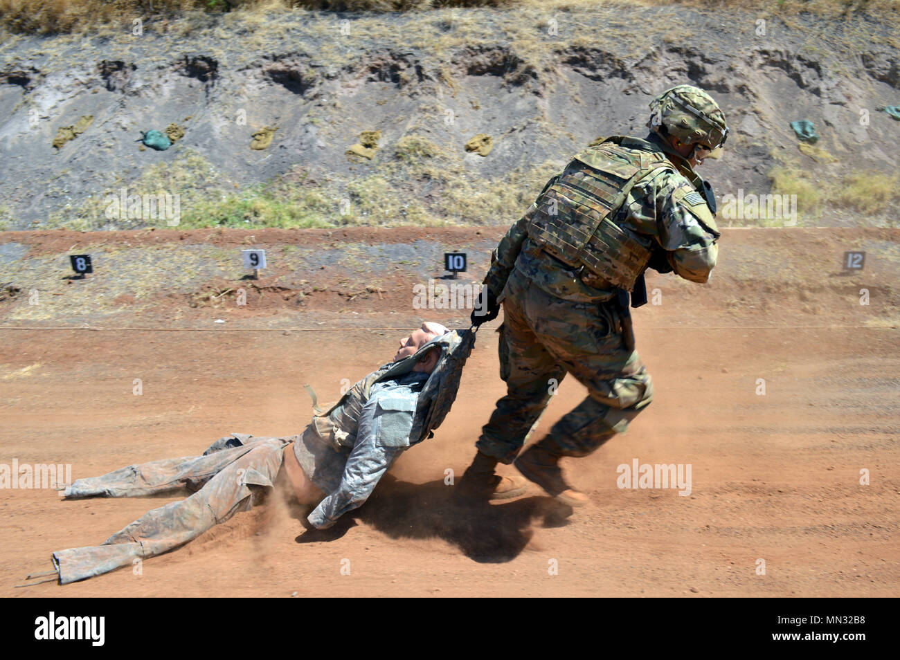 U.S. Army Pfc. Marcus Washington, a combat engineer to the 29th Brigade ...