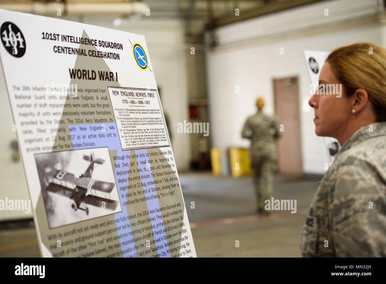 Members of the 102nd Intelligence Wing celebrate the 100th anniversary ...