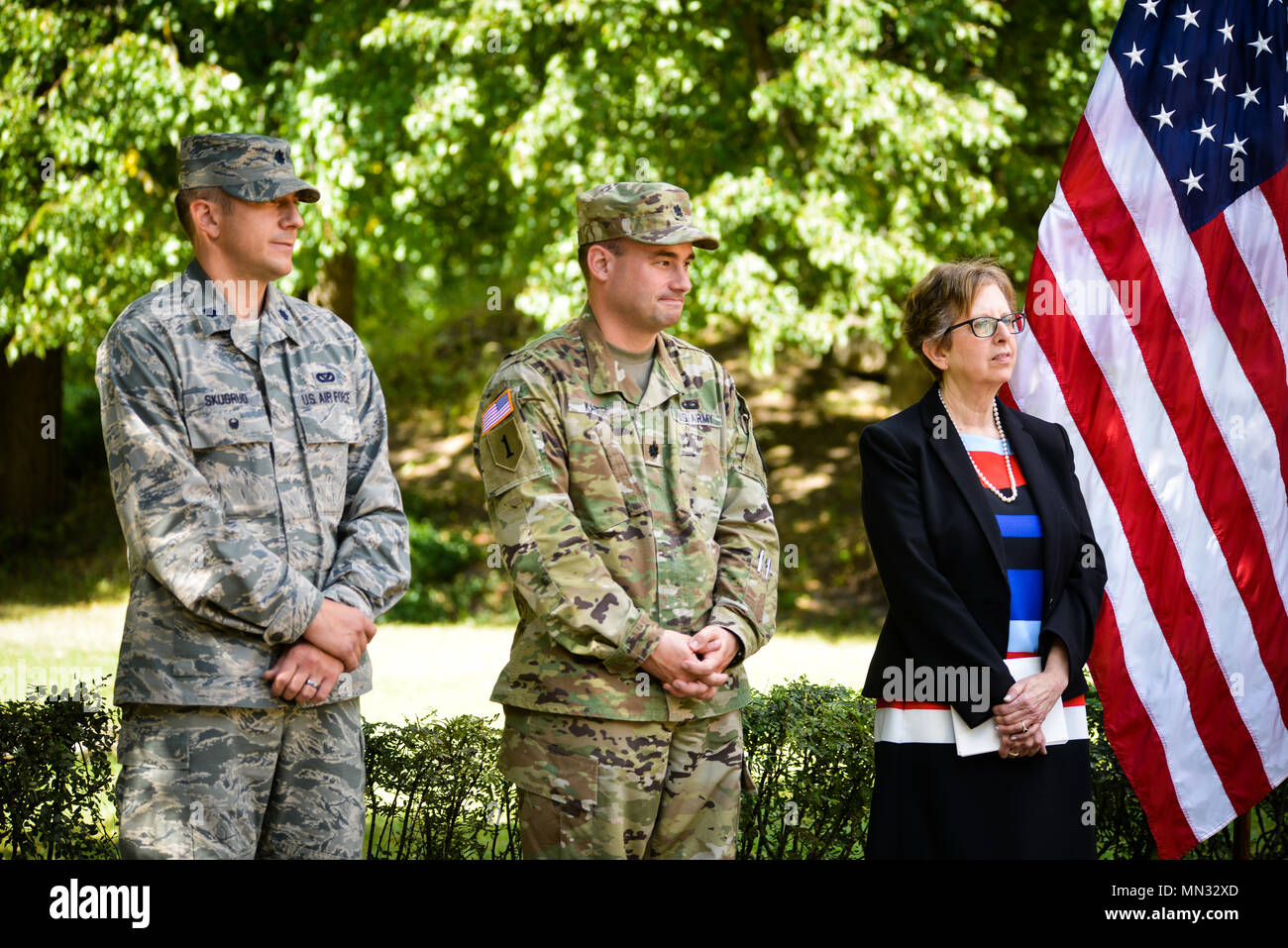 From left to right Lt. Col. Jacob P. Skugrud, Deputy CES Commander, Lt ...