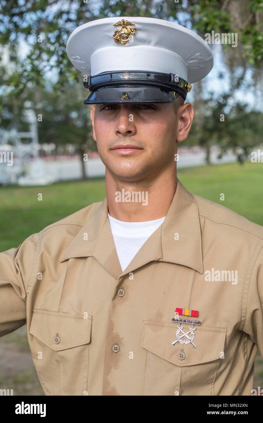U.S. Marine Corps Pfc. Stephen Gallo, honor graduate for Platoon 3061, India Company, 3rd ...
