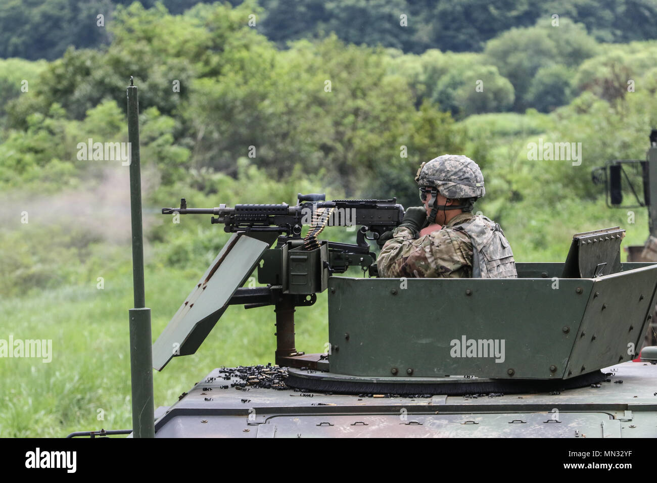 Pfc. Soonhwan Kwon, a Soldier assigned to 580th Forward Support Company ...