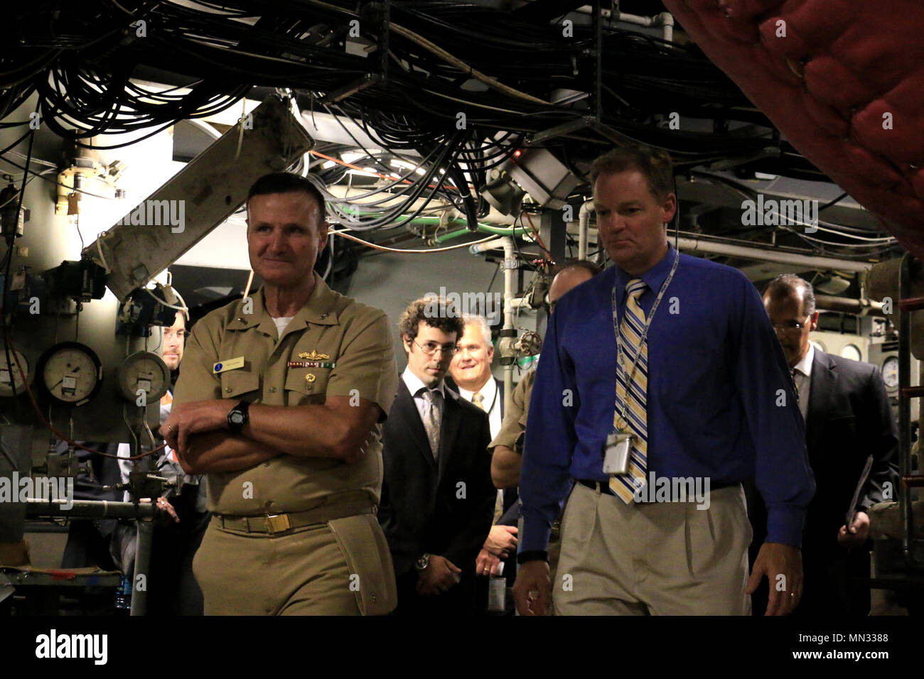 Rear Adm. William J. Galinis, program executive officer - Ships, visits ...