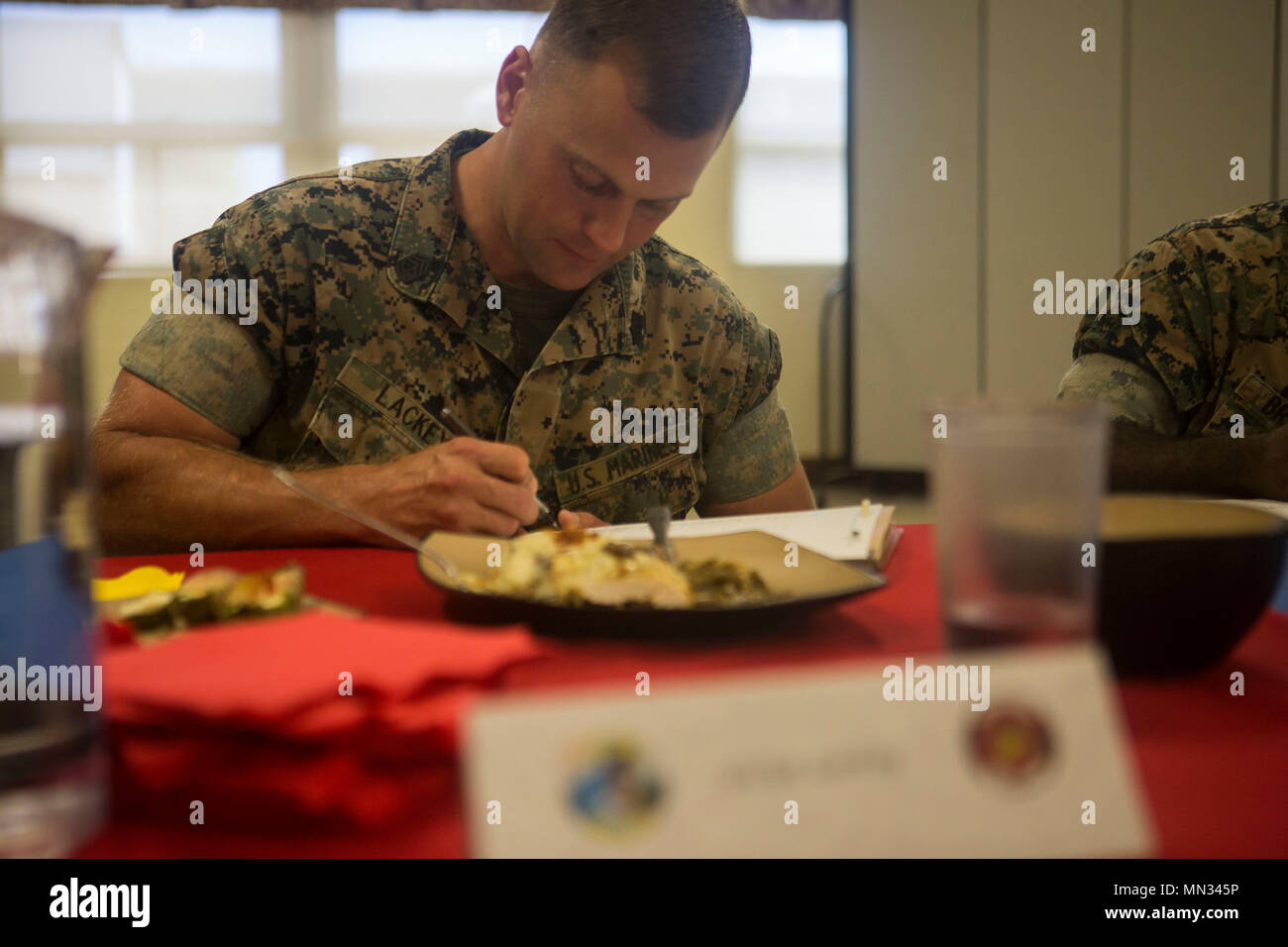 U.S. Marine Corps Gunnery Sgt. Roy Lackey, the engineer equipment chief ...