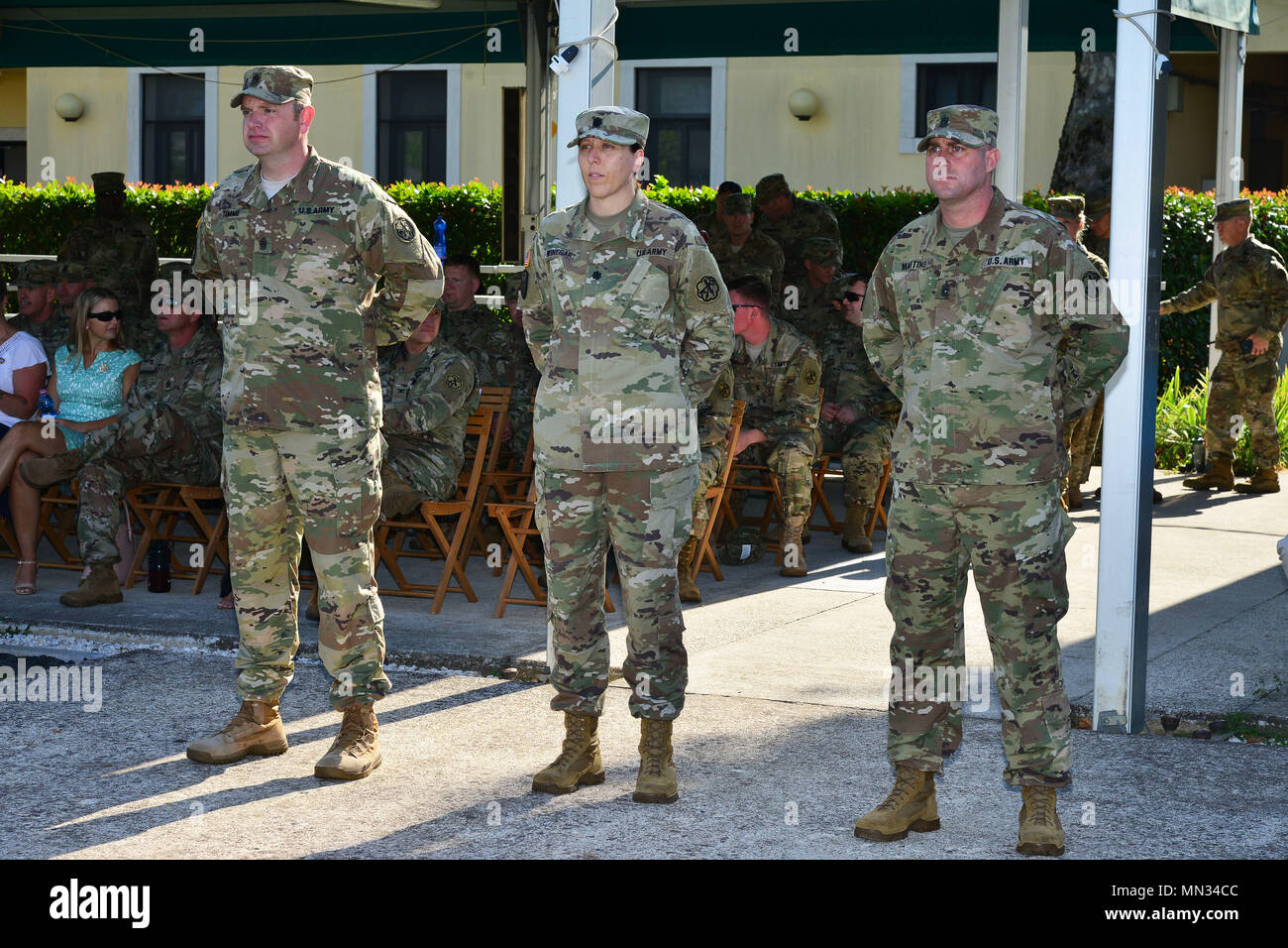 U. S. Army Lt. Col. Lisa L. Winegar (center), commander of 307th ...