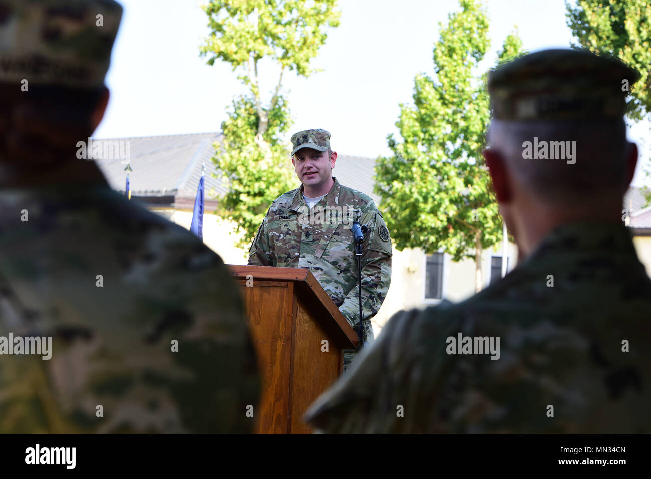 U. S. Army Command Sgt. Maj. Michael C. Timme, outgoing Command Sgt ...
