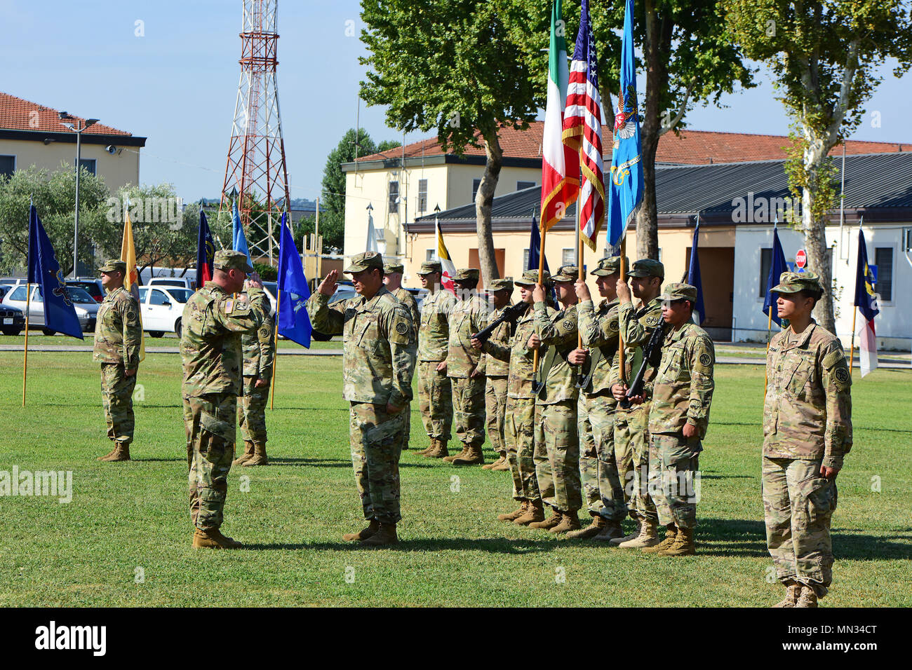 U. S. Army Command Sgt. Maj. Michael P. Martino, incoming Command Sgt. Maj. of 307th Military ...