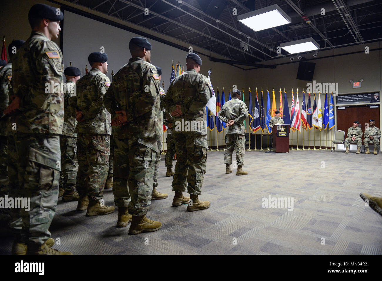 Incoming Commandant COL Carter Price addresses the crowd during the RRS ...