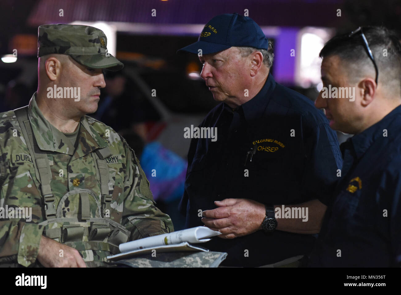 Louisiana National Guardsman Maj. Aaron Duplechin, a Lake Charles ...