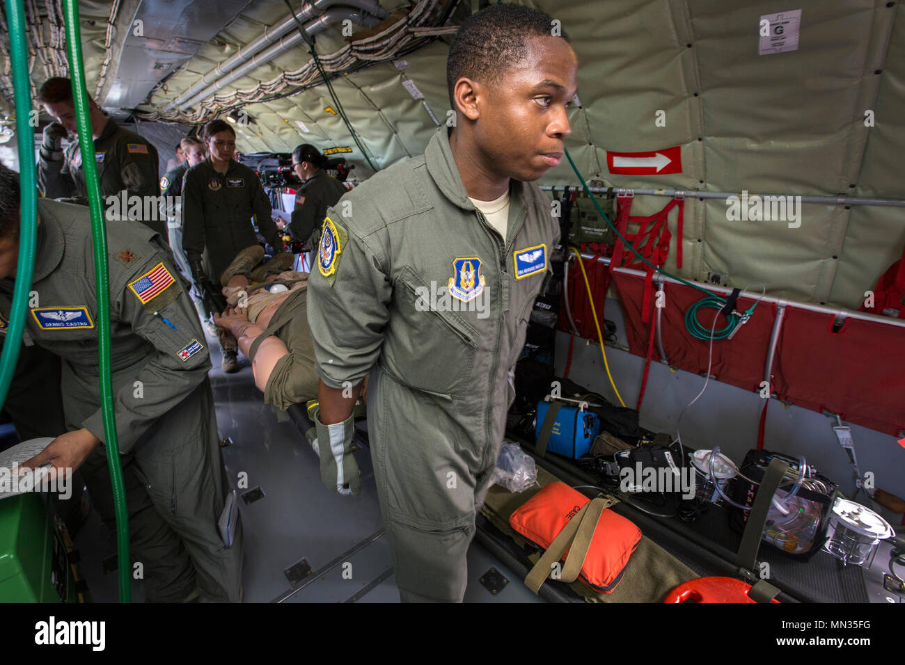 U.S. Air Force Senior Airman Marquis D. Waters, right, and Staff Sgt ...