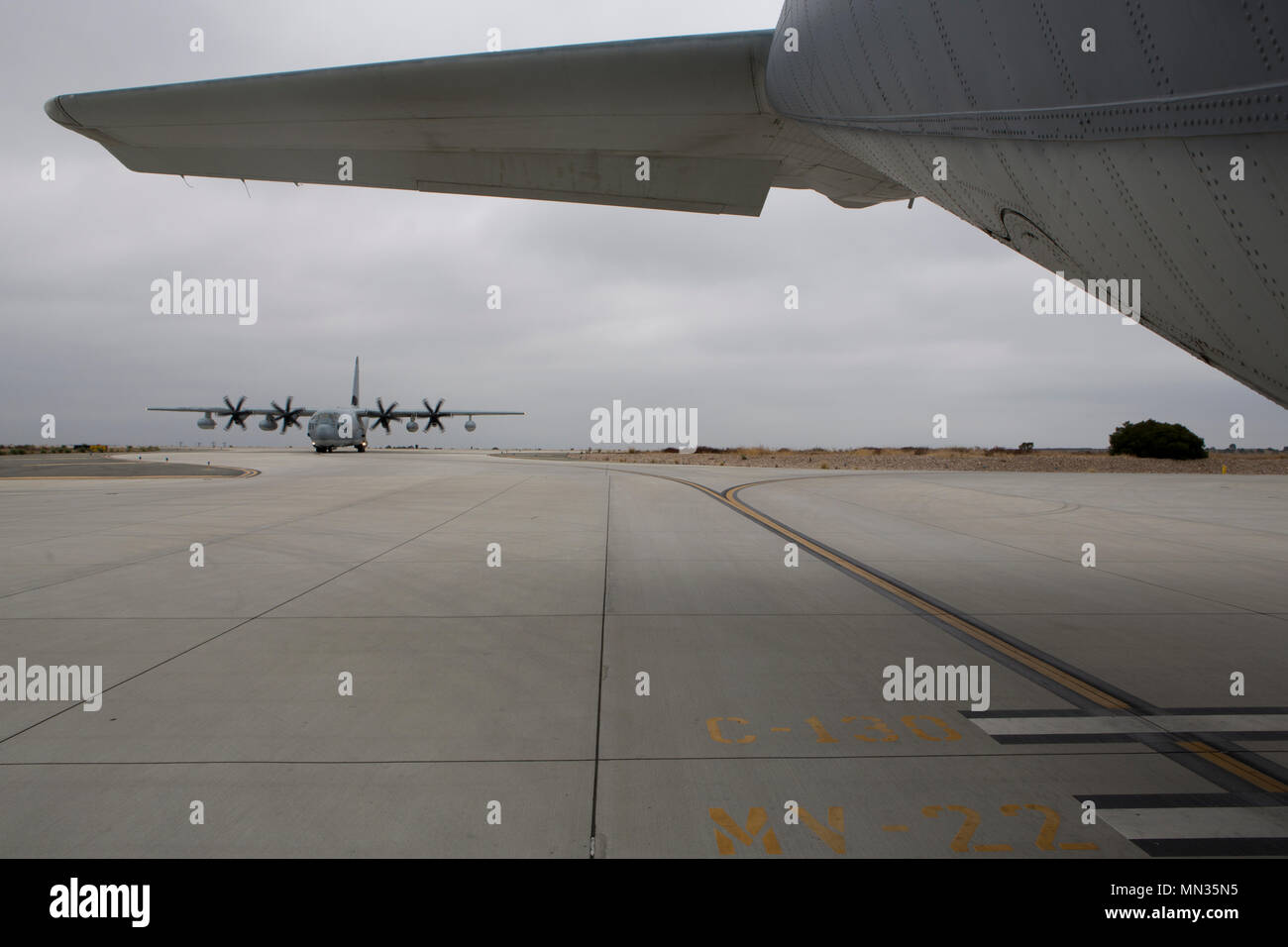A KC-130J Hercules with Marine Aerial Refueler Transport Squadron (VMGR ...