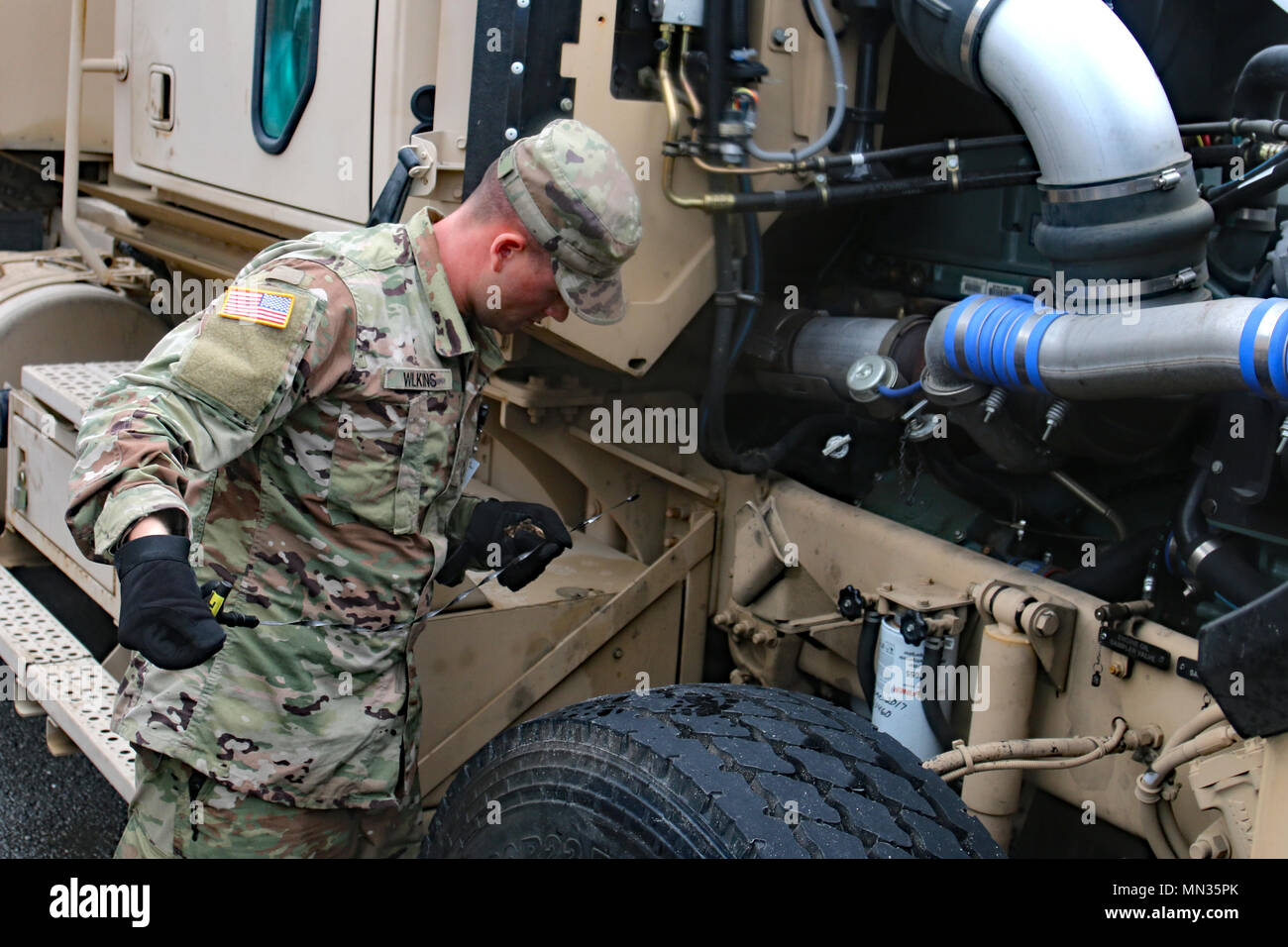 North Carolina National Guard 1450th Transportation Company Soldier Pvt ...