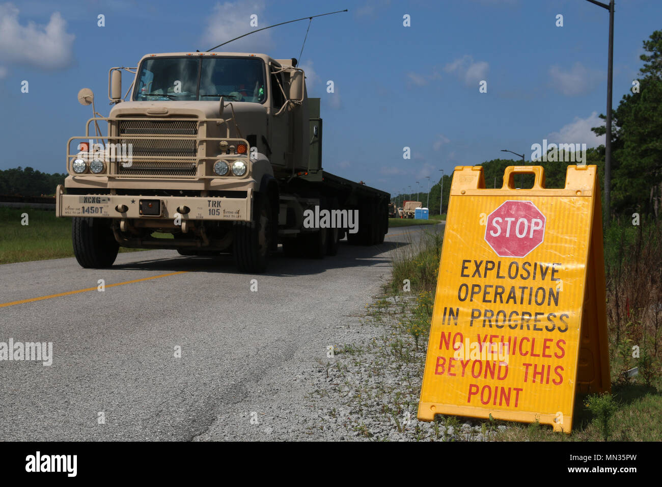 North Carolina National Guard Soldiers of the 1450th Transportation ...