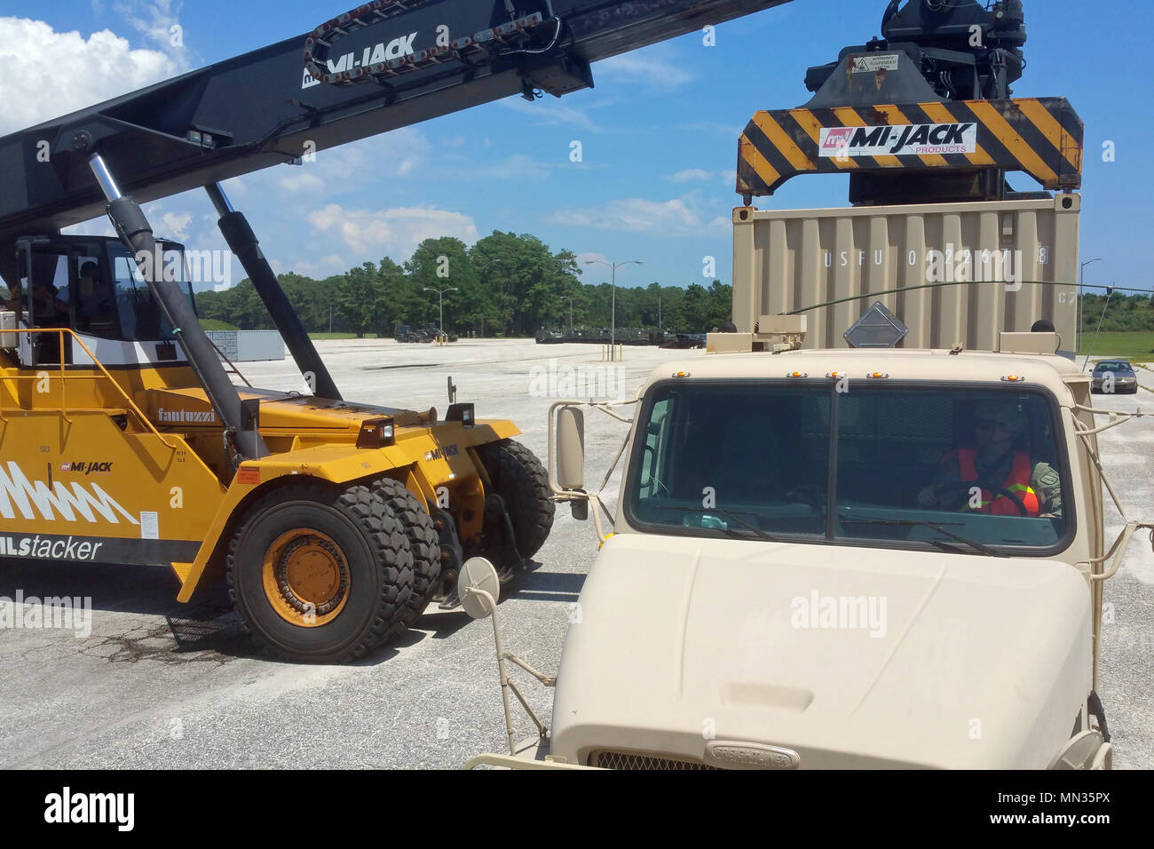 North Carolina National Guard Soldiers of the 1450th Transportation ...