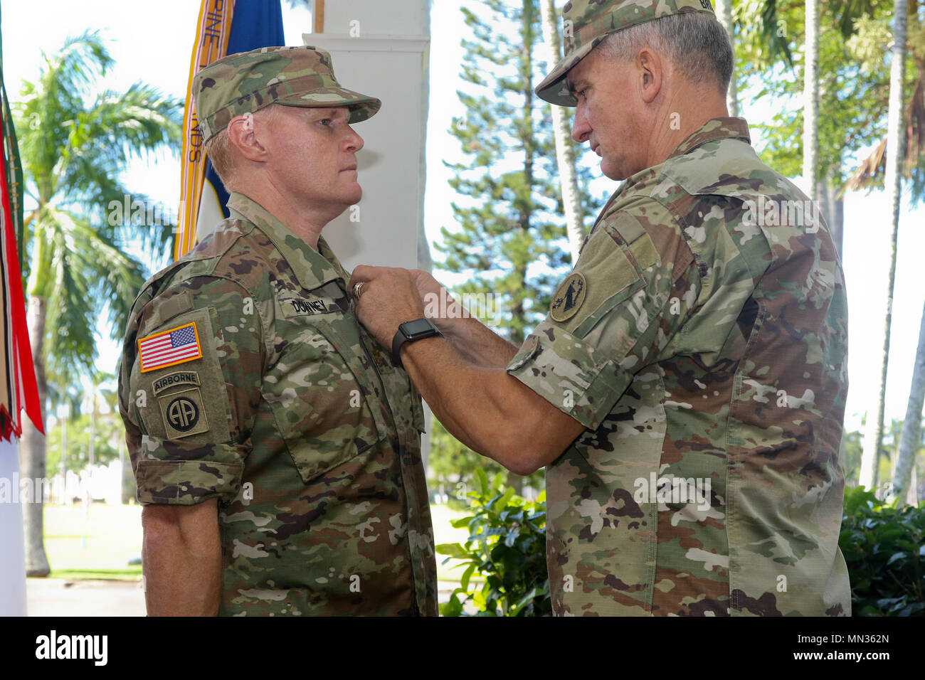 Gen. Robert B. Brooks, right, commanding general, U.S. Army Pacific ...