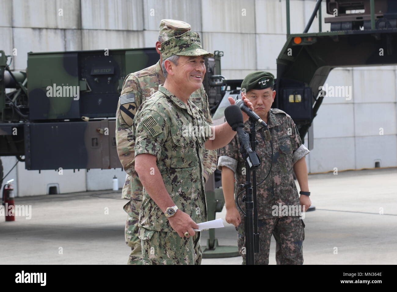 Adm. Harry B. Harris Jr., U.S. Pacific Command commander, spoke at a ...