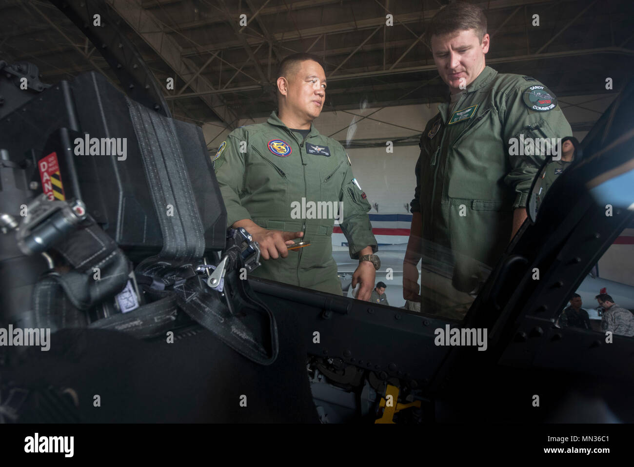 Philippine Air Force Lt. Col. Randy Pascua, left, 5th Fighter Wing ...