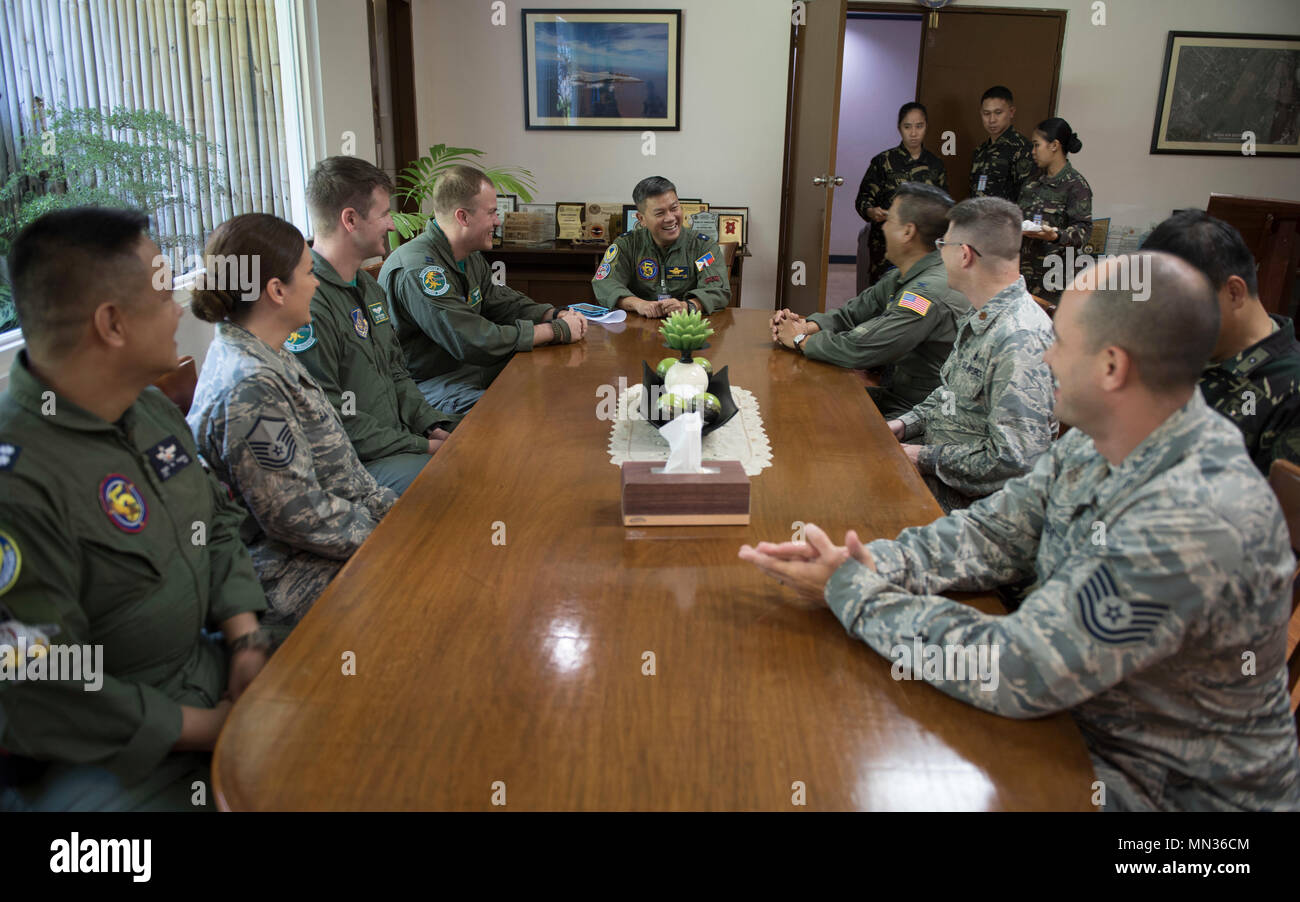 Philippine Air Force Brig. Gen. Antonio Ramon A. Lim, center, 5th ...