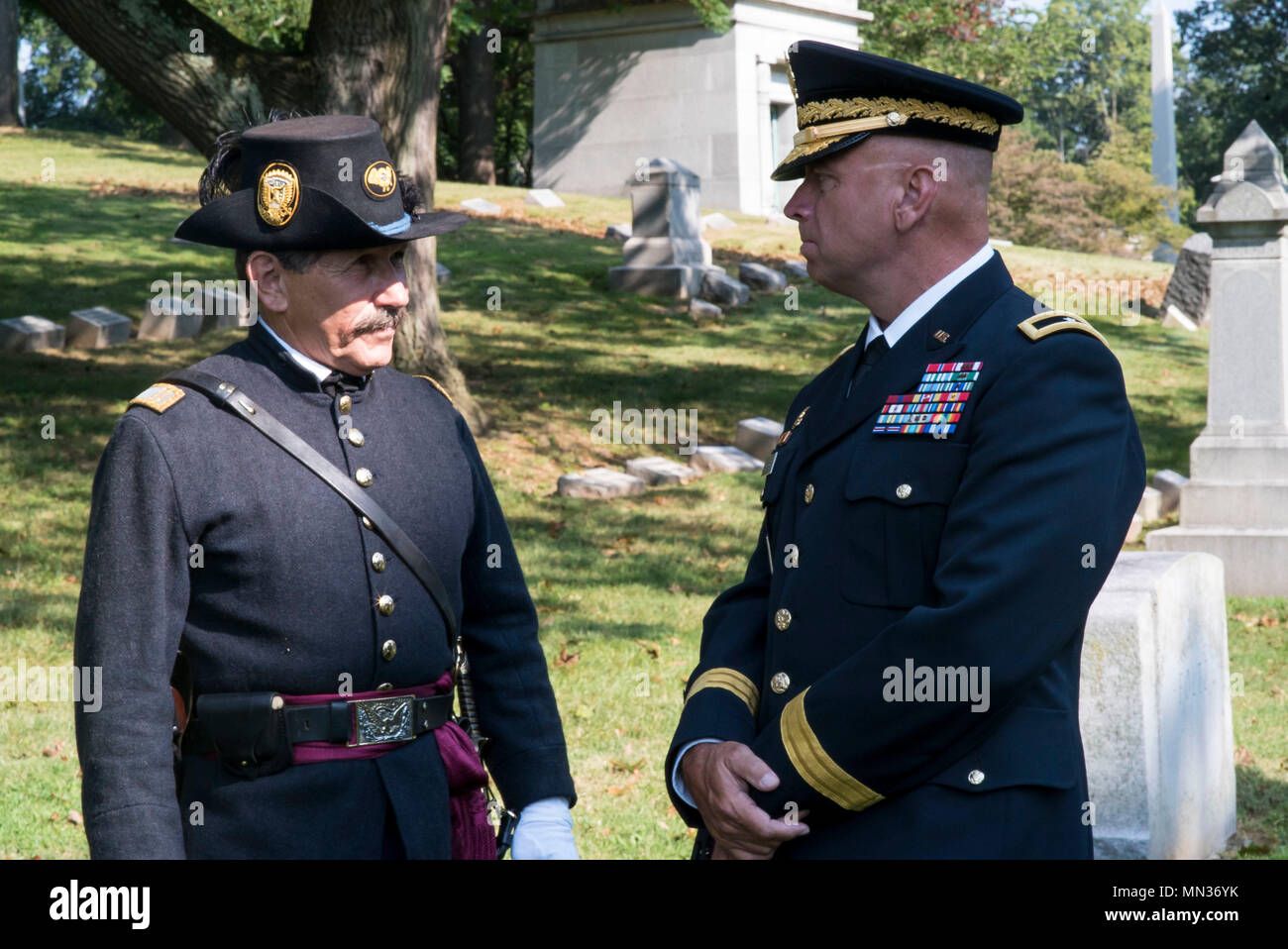 Brig. Gen. Vincent Barker and Doug Roush with the 19th U.S. Regular ...