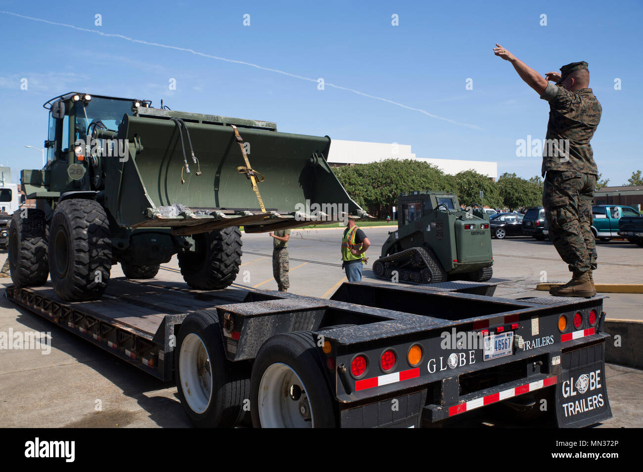Marines with Combat Logistics Battalion 26, from Marine Corps Base Camp ...