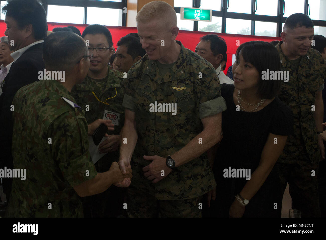 CATC CAMP FUJI, Japan— Lt. Gen. Hidehisa Tokuda, left, shakes hands ...
