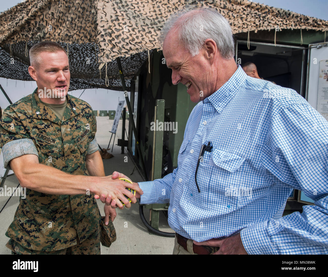U.S. Marine Lt. Col. Foster Ferguson, the battalion commander with 1st ...