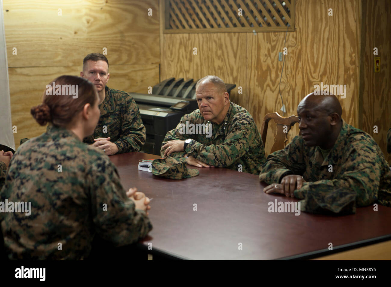 Commandant Of The Marine Corps Gen Robert B Neller And Sergeant Major