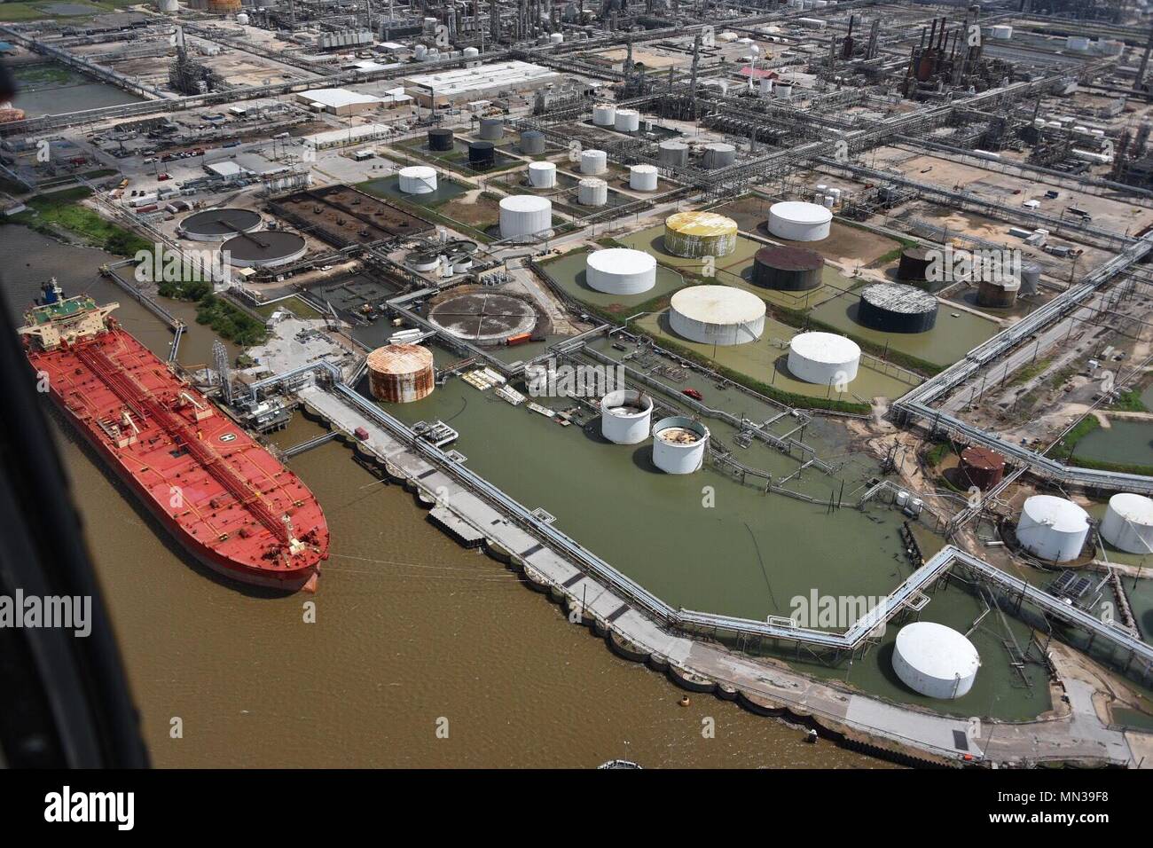 Coast Guard aircrews conduct flyovers to assess the ports of Houston ...