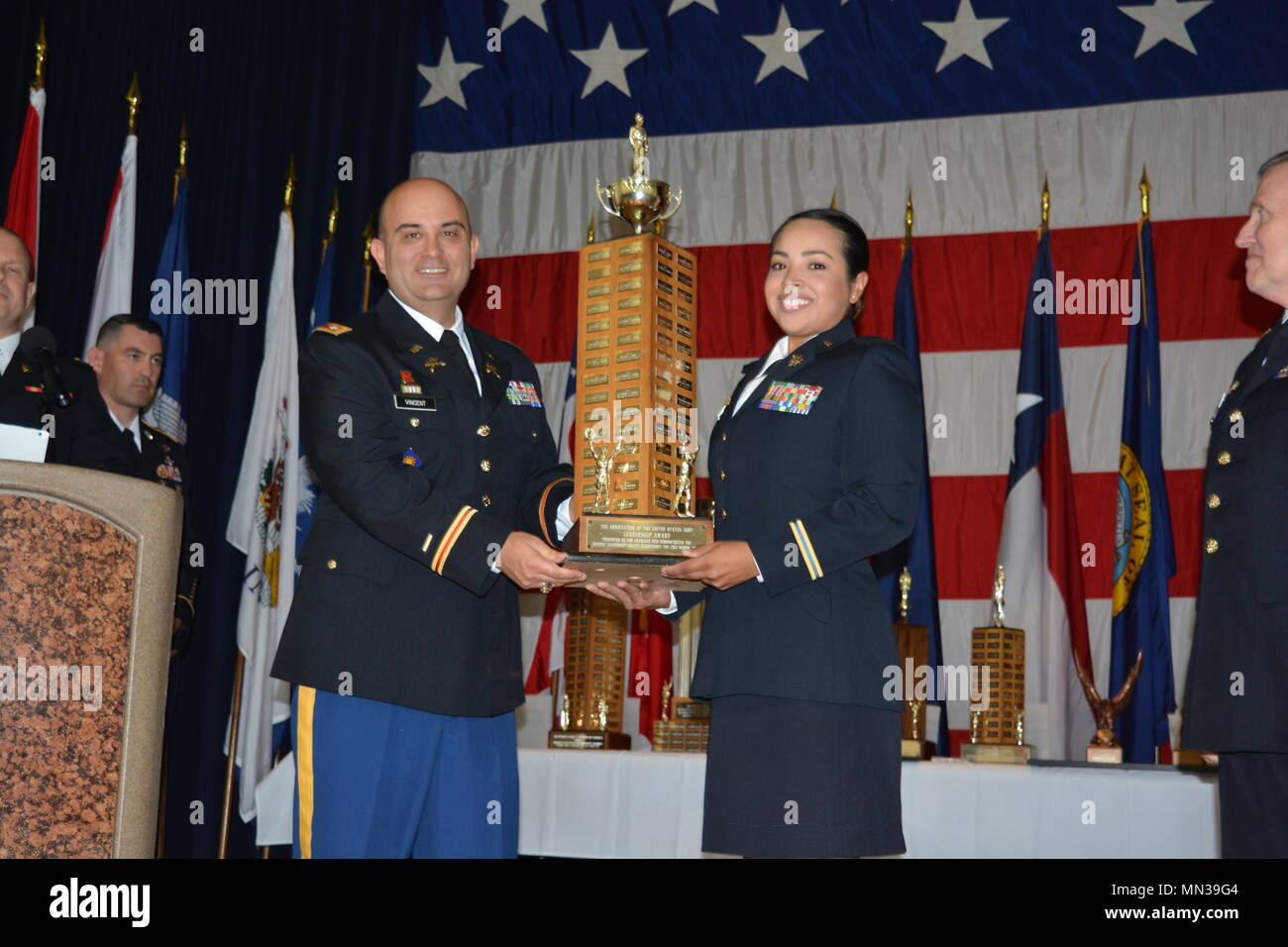 Second Lt. Michelle Martinez, right, receives an Erickson Honor ...