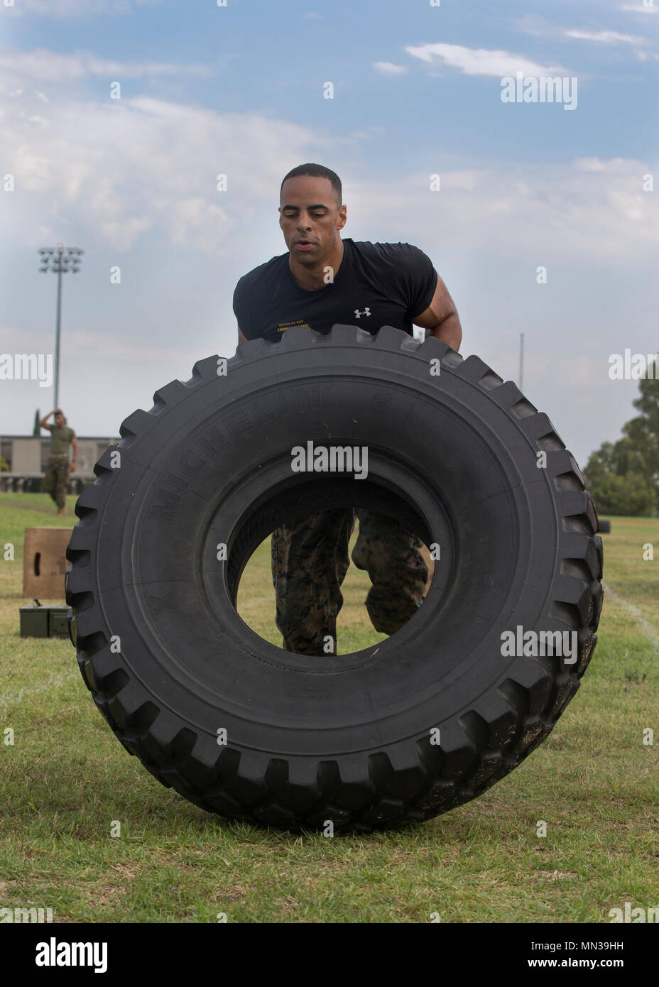 U.S. Marine Corps Gunnery Sgt. Marques Johnson, competitor representing ...