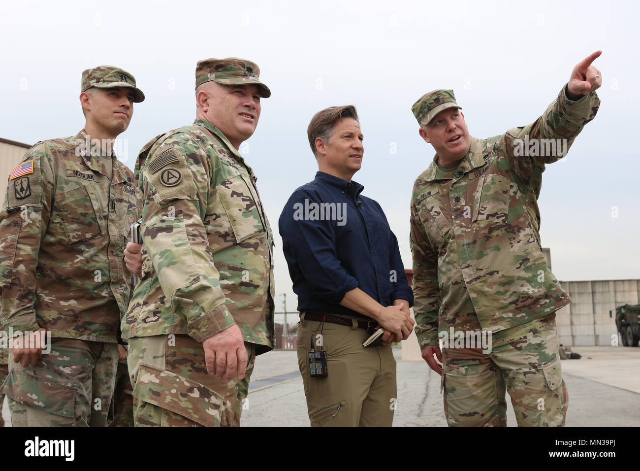 From left to right Capt. Michael Nizolak, Battery C, 6-52 Air Defense ...
