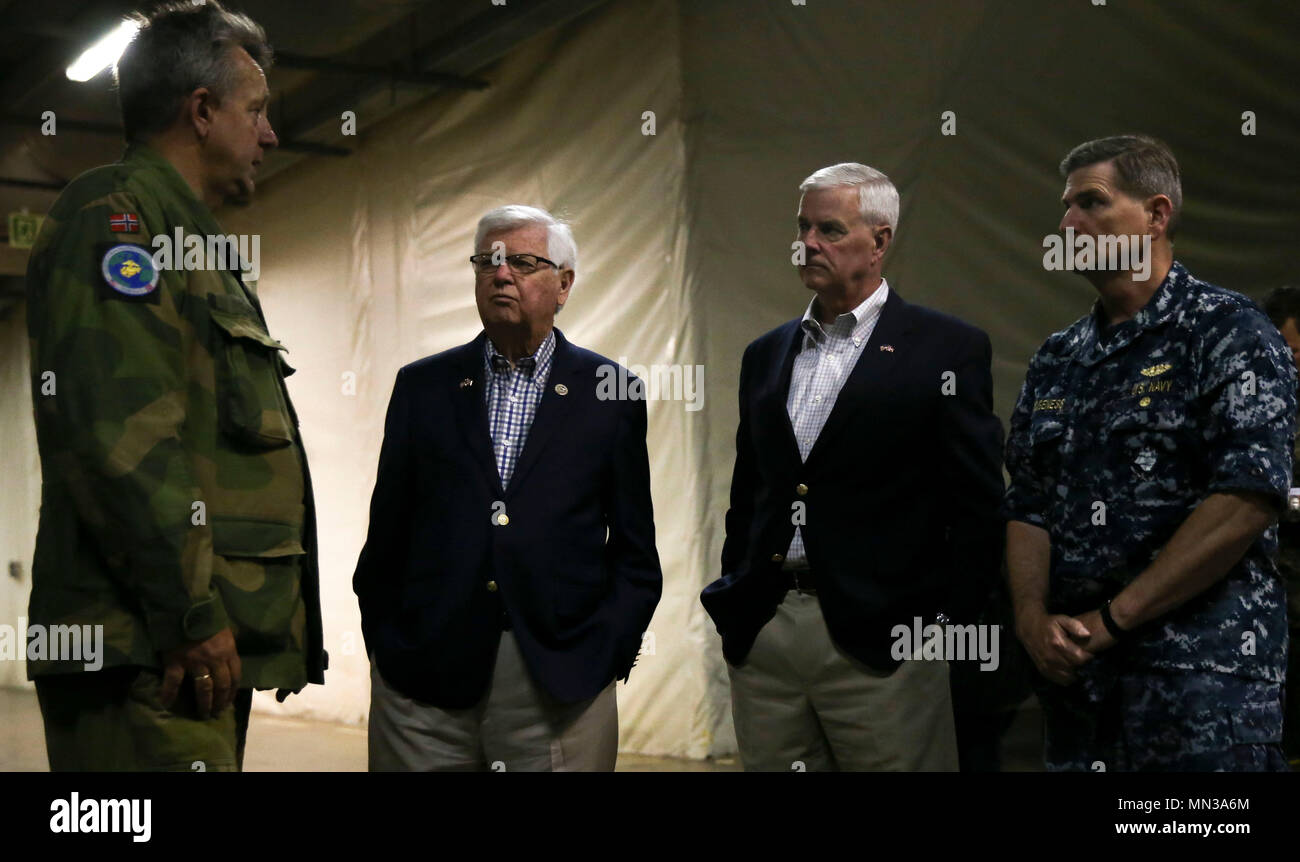 Members of the U.S. congressional delegation tour the caves of the ...