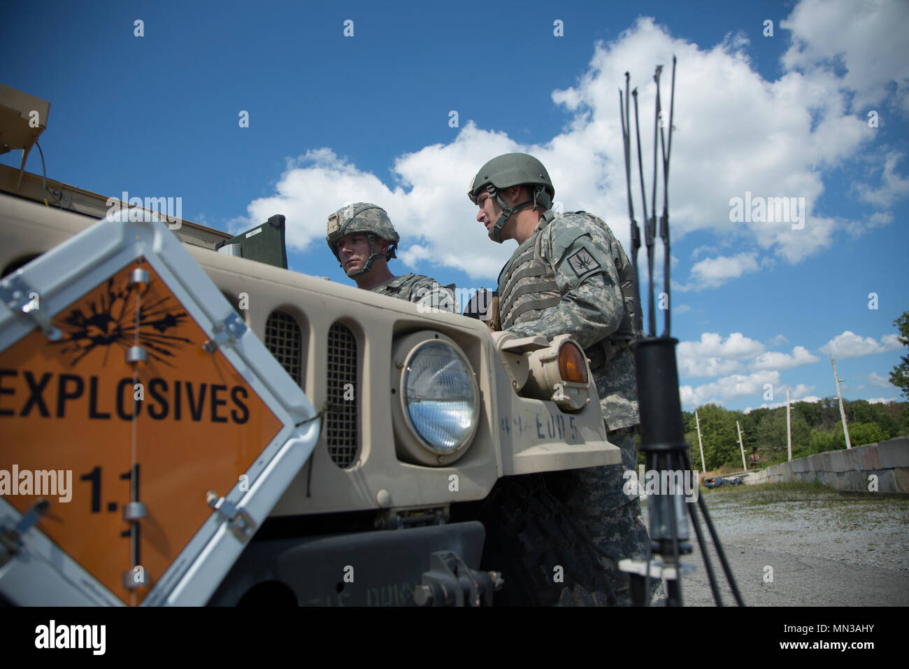 U.S. Army Staff Sgt. Evan Putman (left) and Spc. Michael Wing, 1108th ...