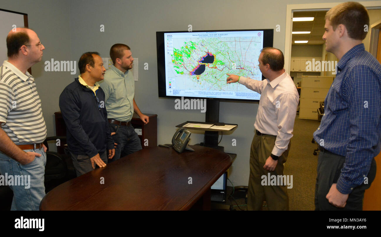 The Coastal and Hydraulics Laboratory team modeling inundation from ...
