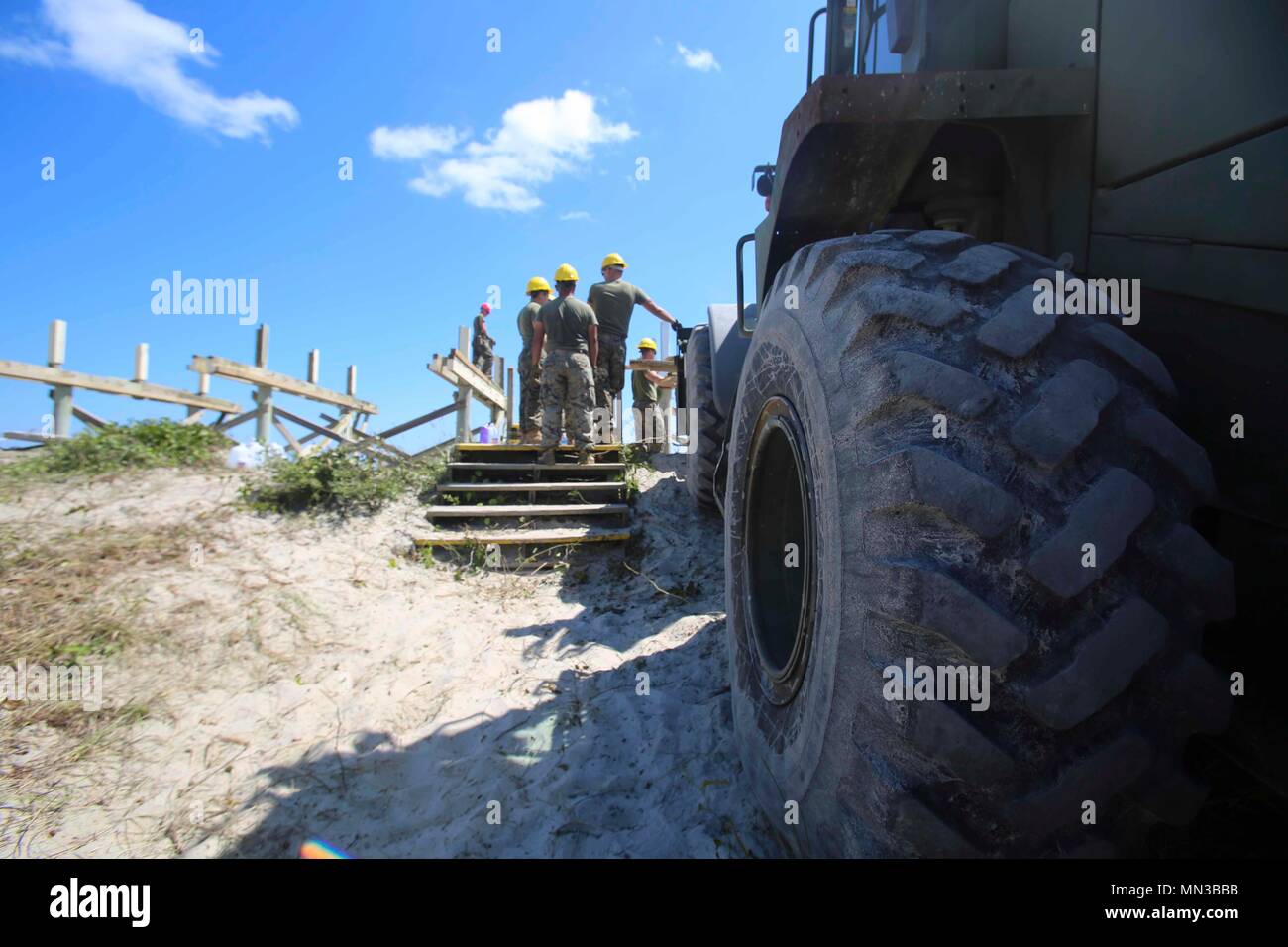 Marines with 8th Engineer Support Battalion supervise deconstruction of ...