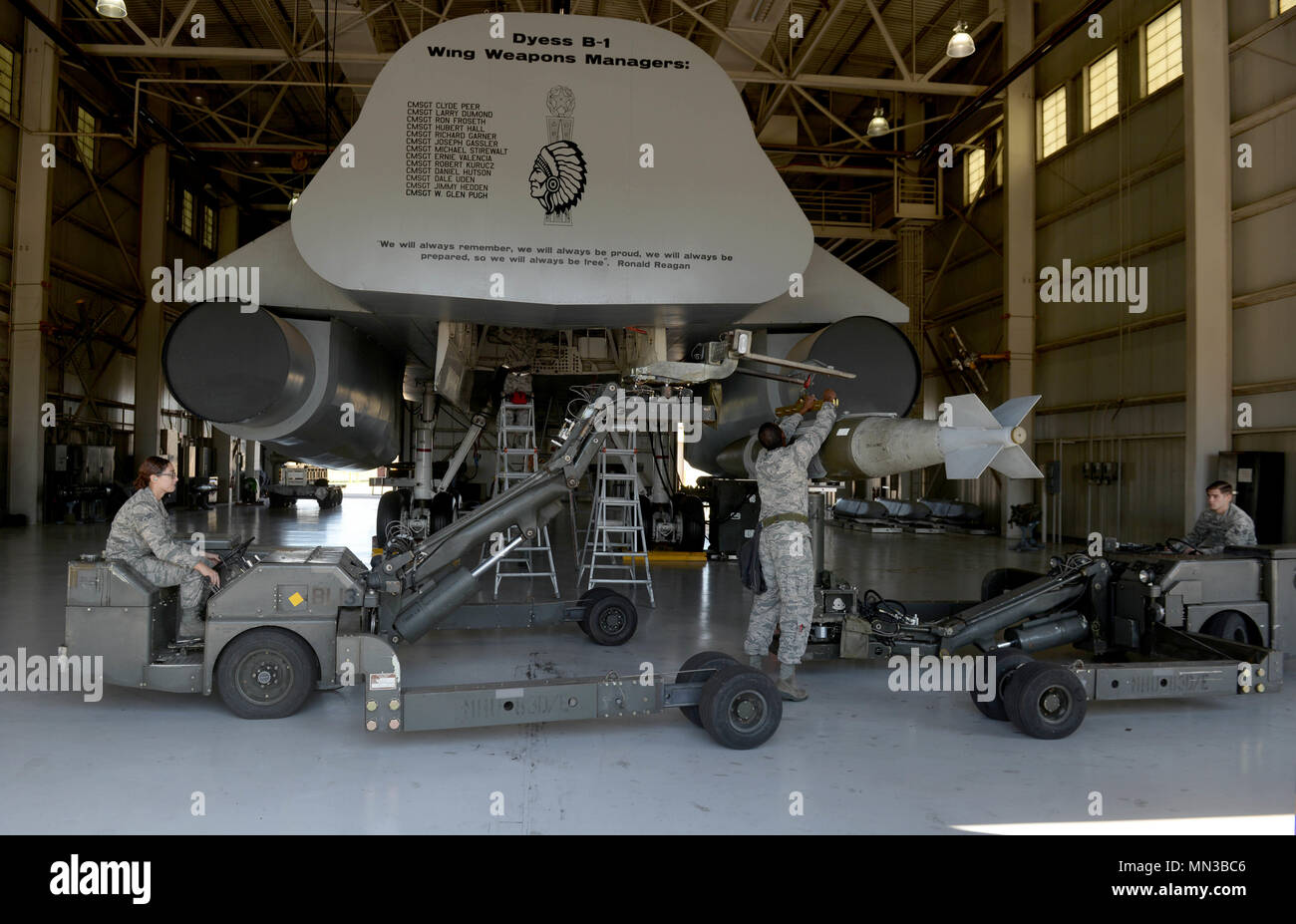 U.S Air Force Airmen assigned to the 7th Maintenance Group, switch the ...