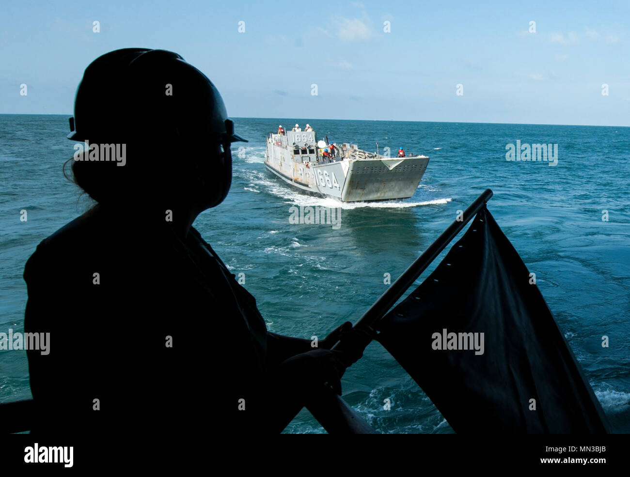 170831-N-BD308-129 ATLANTIC OCEAN (Aug. 31, 2017) Boatwain's Mate 3rd ...