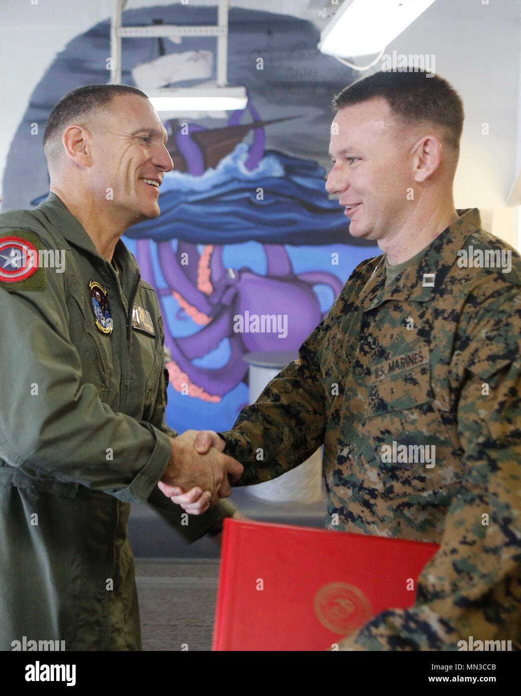 INDIAN OCEAN – Capt. Richard Pollard, the commanding mobility officer ...