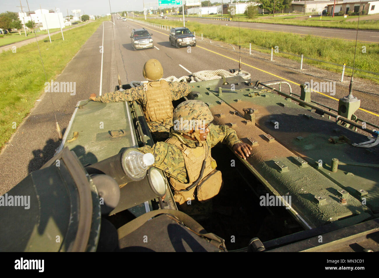 U.S. Marines with Charlie Company, 4th Assault Amphibian Battalion, 4th ...