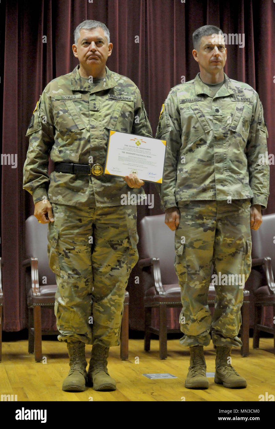 Major Gen. Janson D. Boyles, the adjutant general, holds the ...