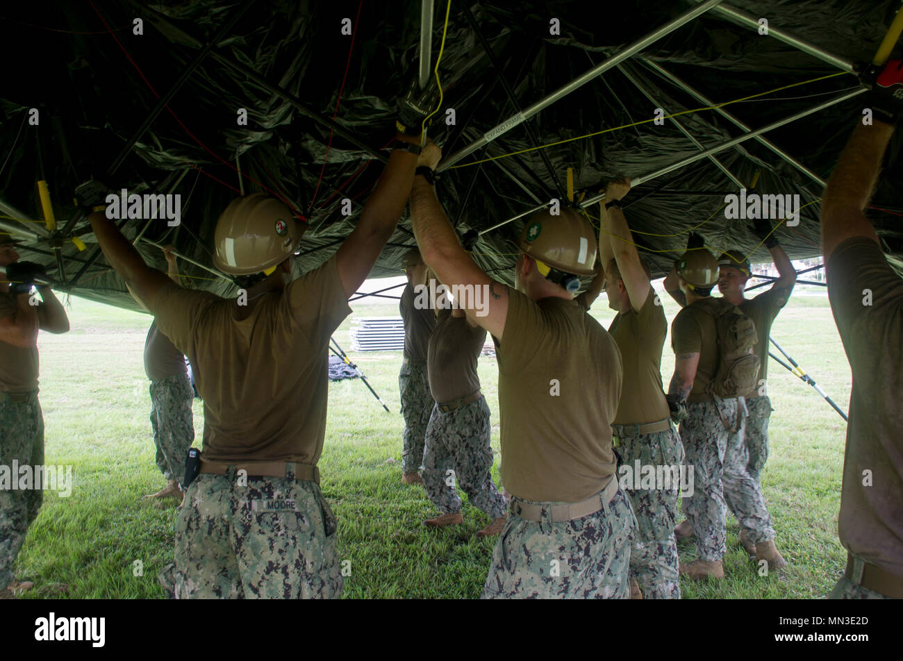 170806-N-VO150-225 (Aug. 6, 2017) Sailors assigned to Amphibious ...