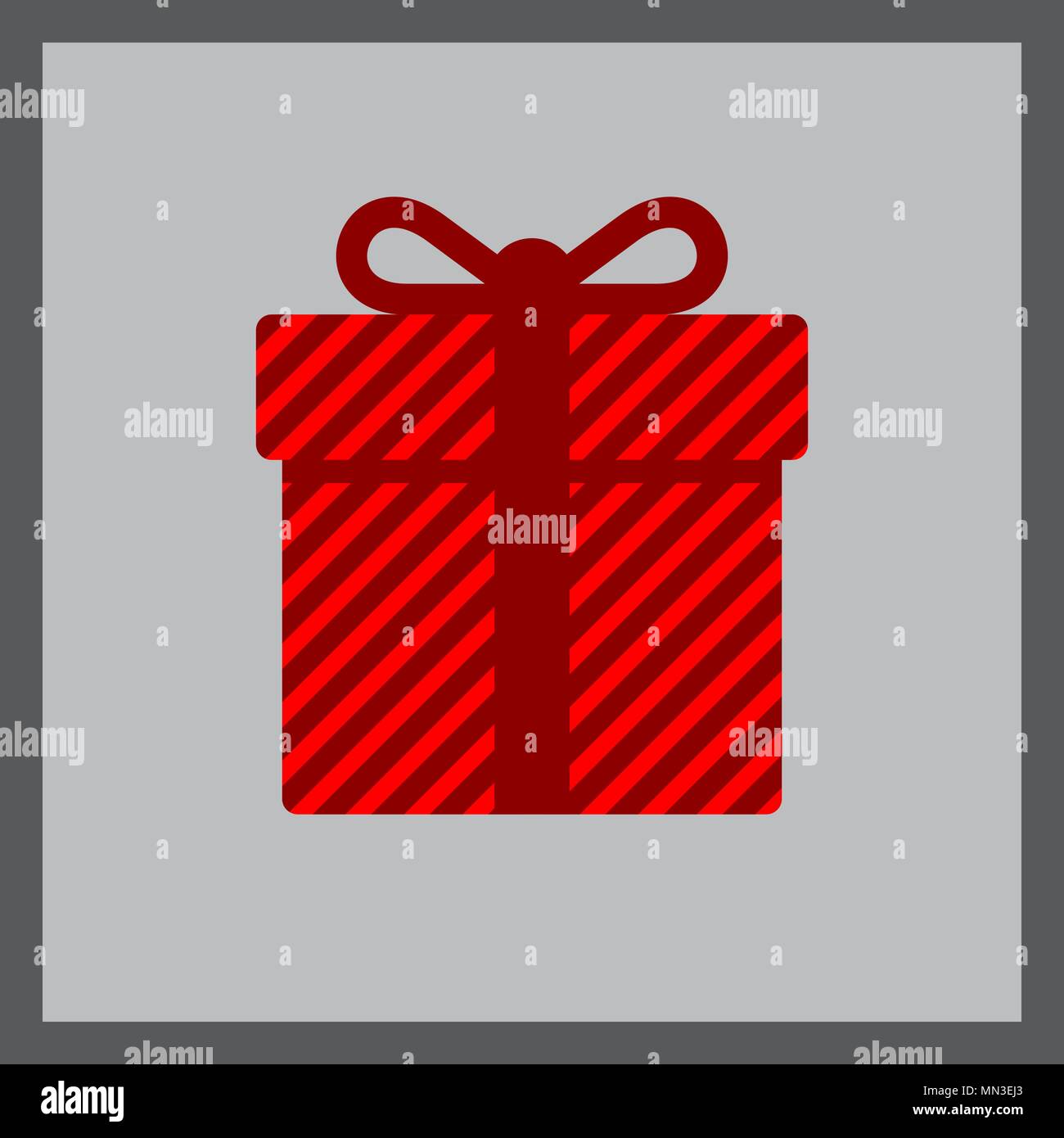 Giftbox ribbon on red Stock Vector Images - Alamy