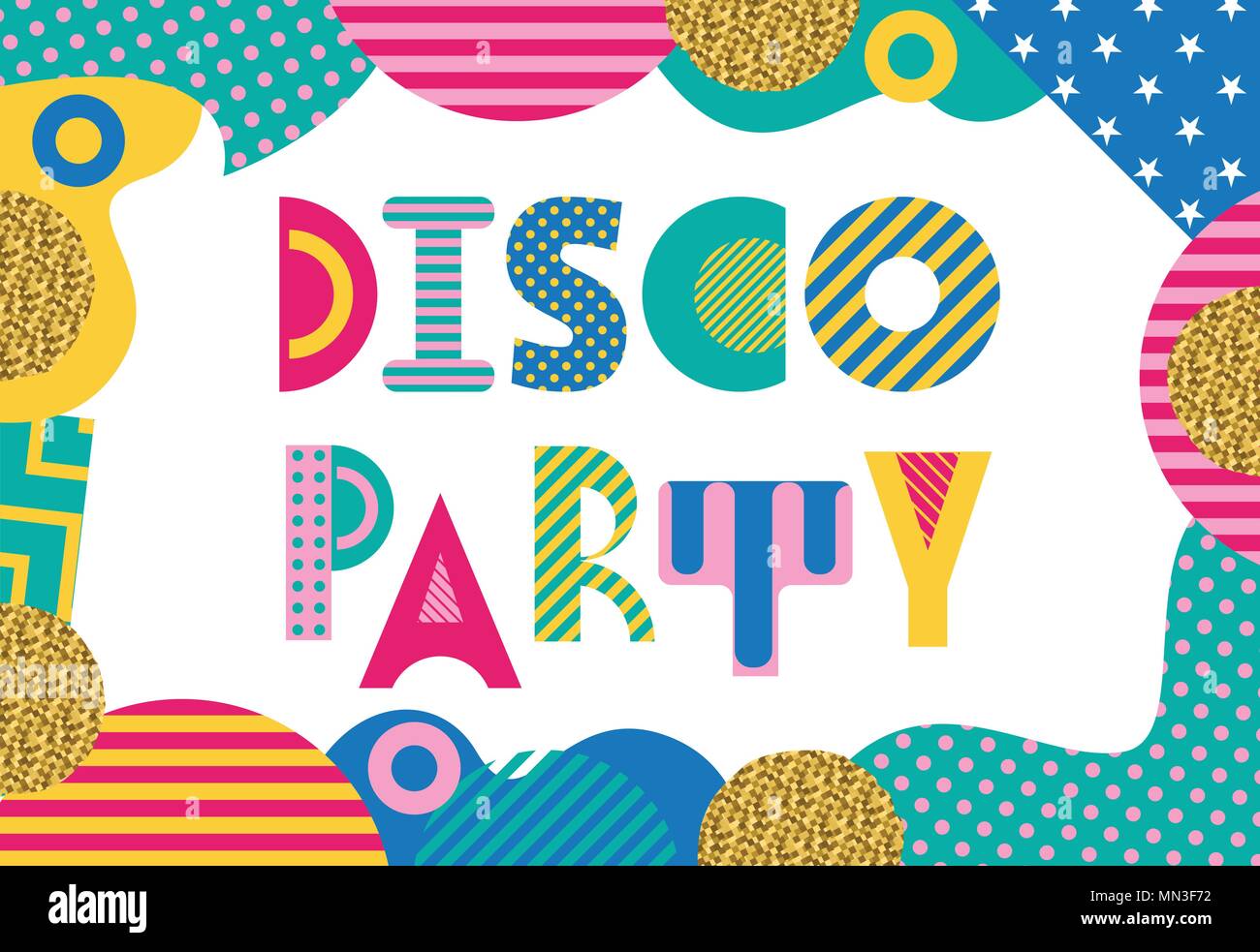 Disco font Stock Vector Images - Alamy