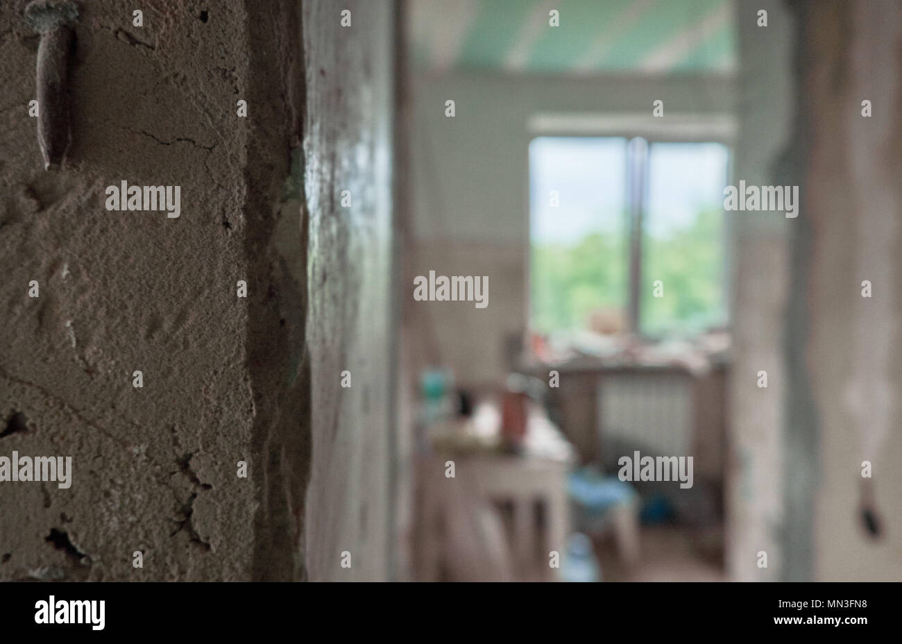 Major overhaul concept. House repairs. Home interior remodeling Stock ...