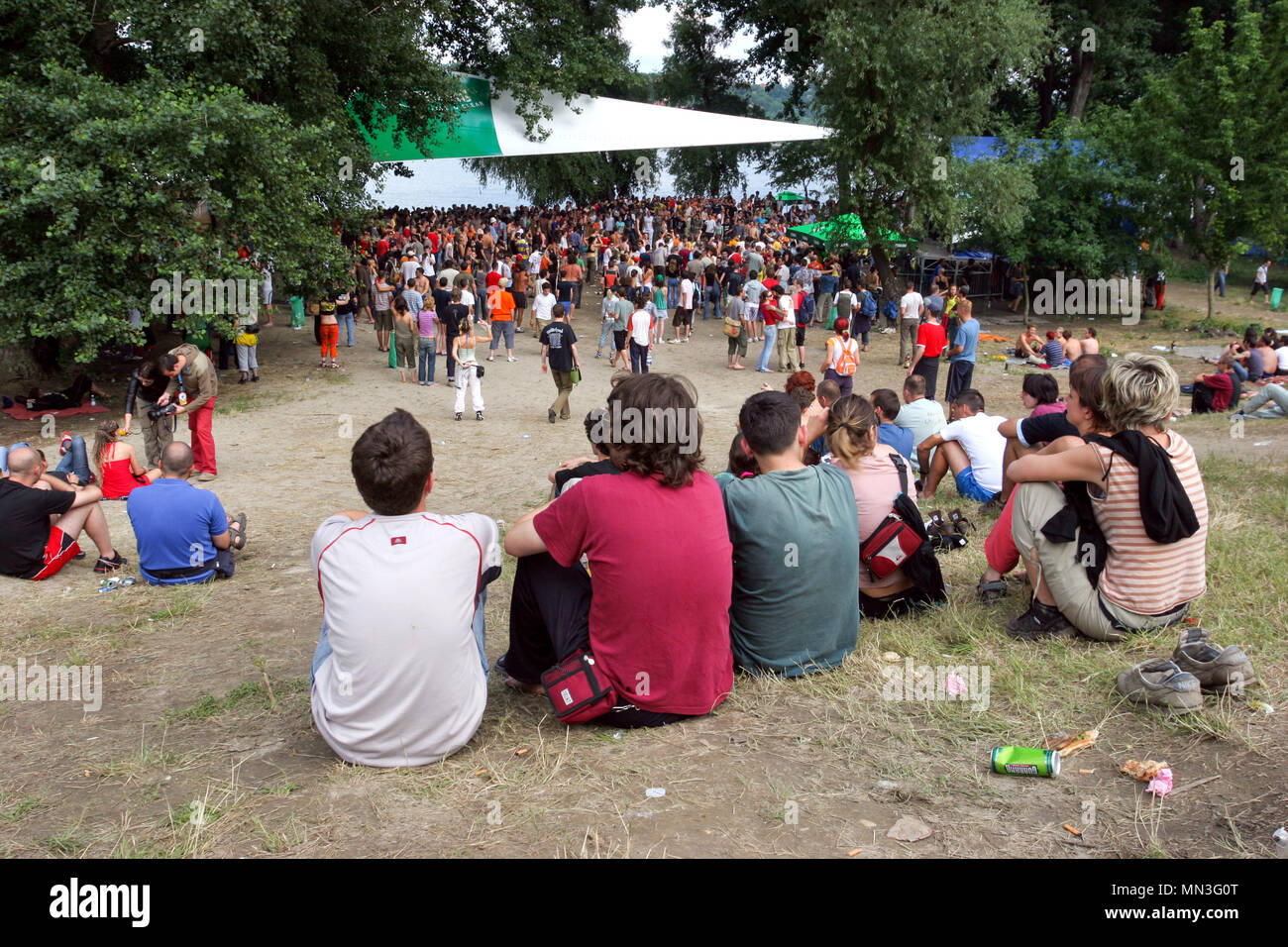 Dance arena in the campsite at the exit festival 2005, Novi-Sad Serbia ...