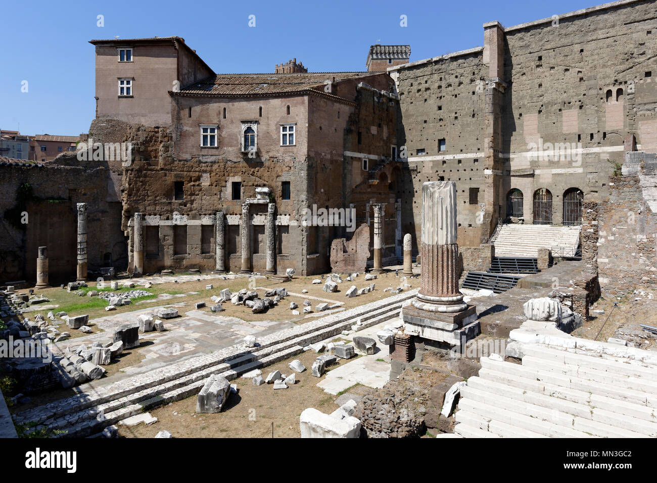 Ruins of the Hall of Colossus located beside the Temple of Mars at the ...