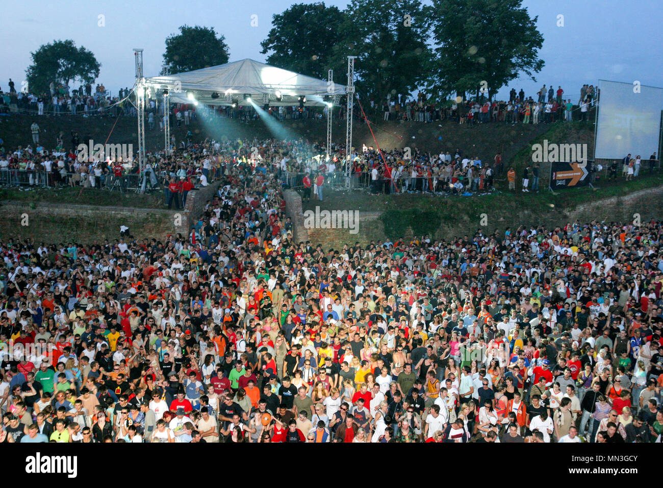 Dance arena at the exit festival 2005, Novi-Sad Serbia Stock Photo - Alamy