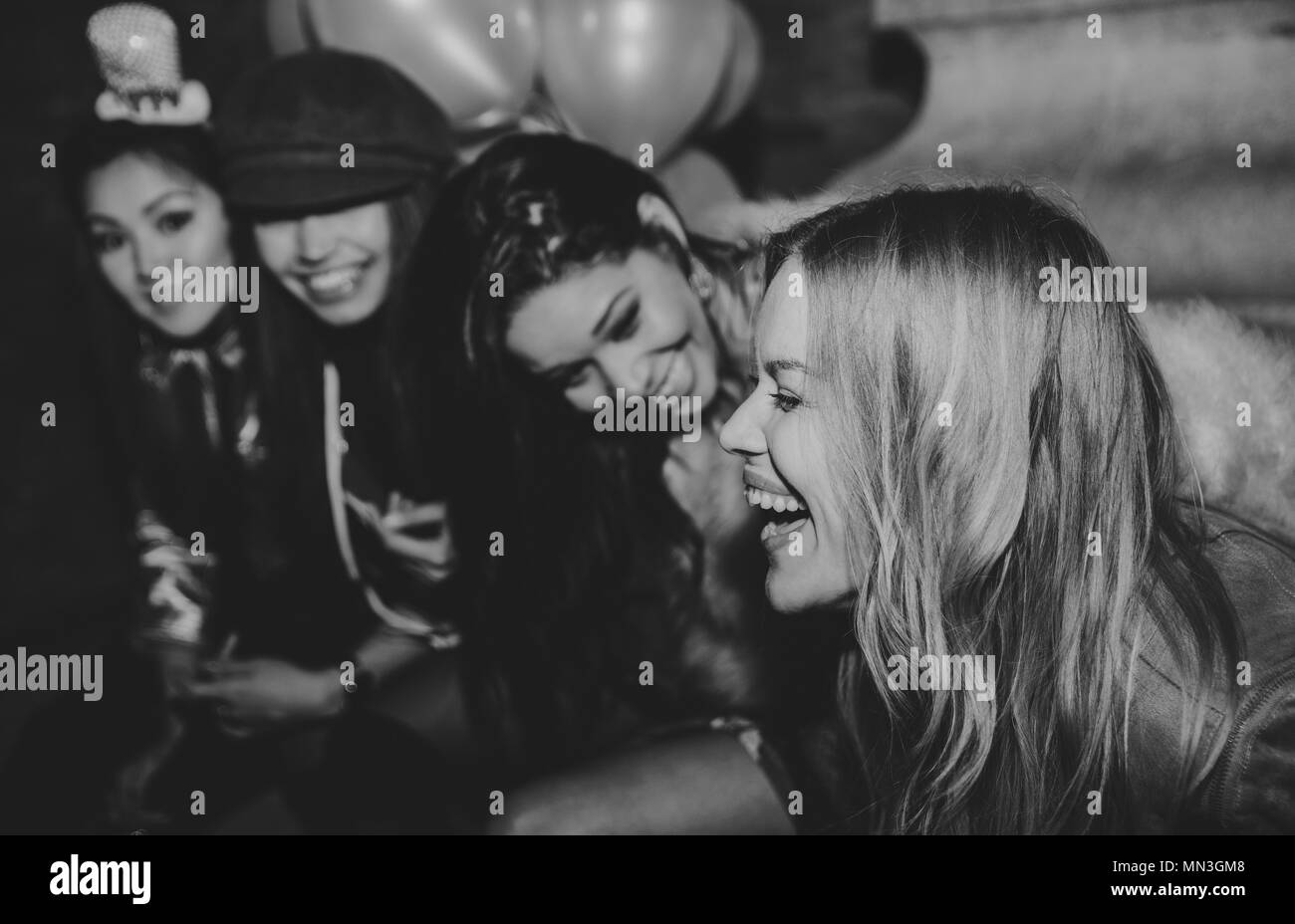 Beautiful Women Out Together Black and White Stock Photos & Images - Alamy